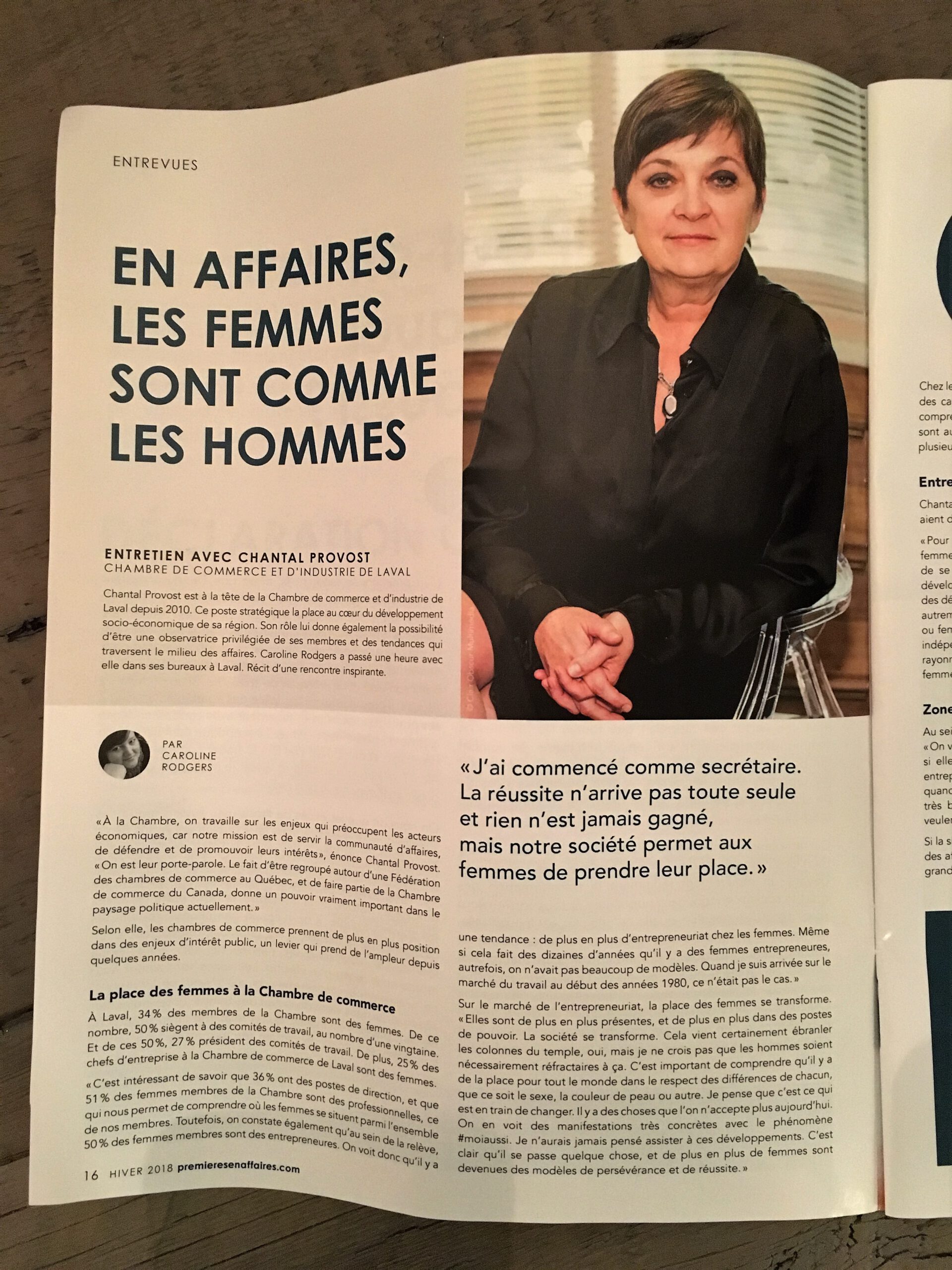 Entretien avec Chantal Provost – En affaires, les femmes sont comme des ...